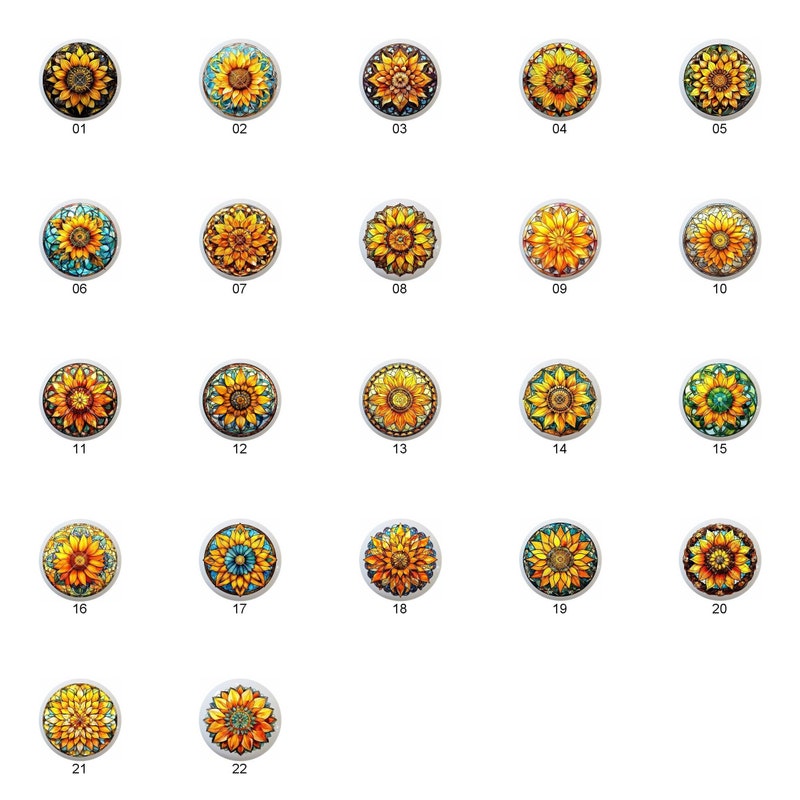 Mandala Ceramic Knobs - Etsy