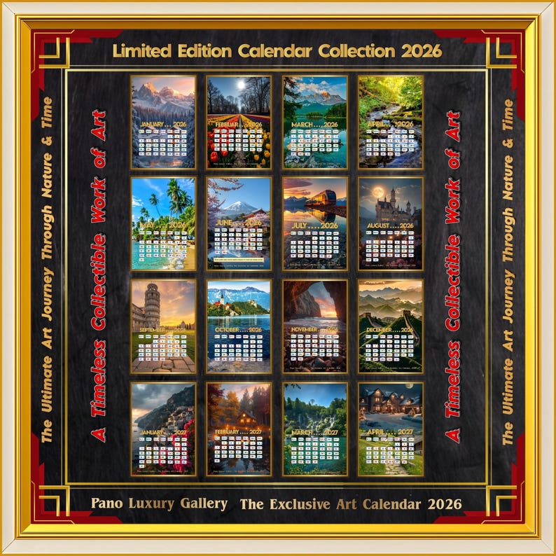 2026 Wall Calendar Digital | Fine Art Landscape Photography | Limited ...