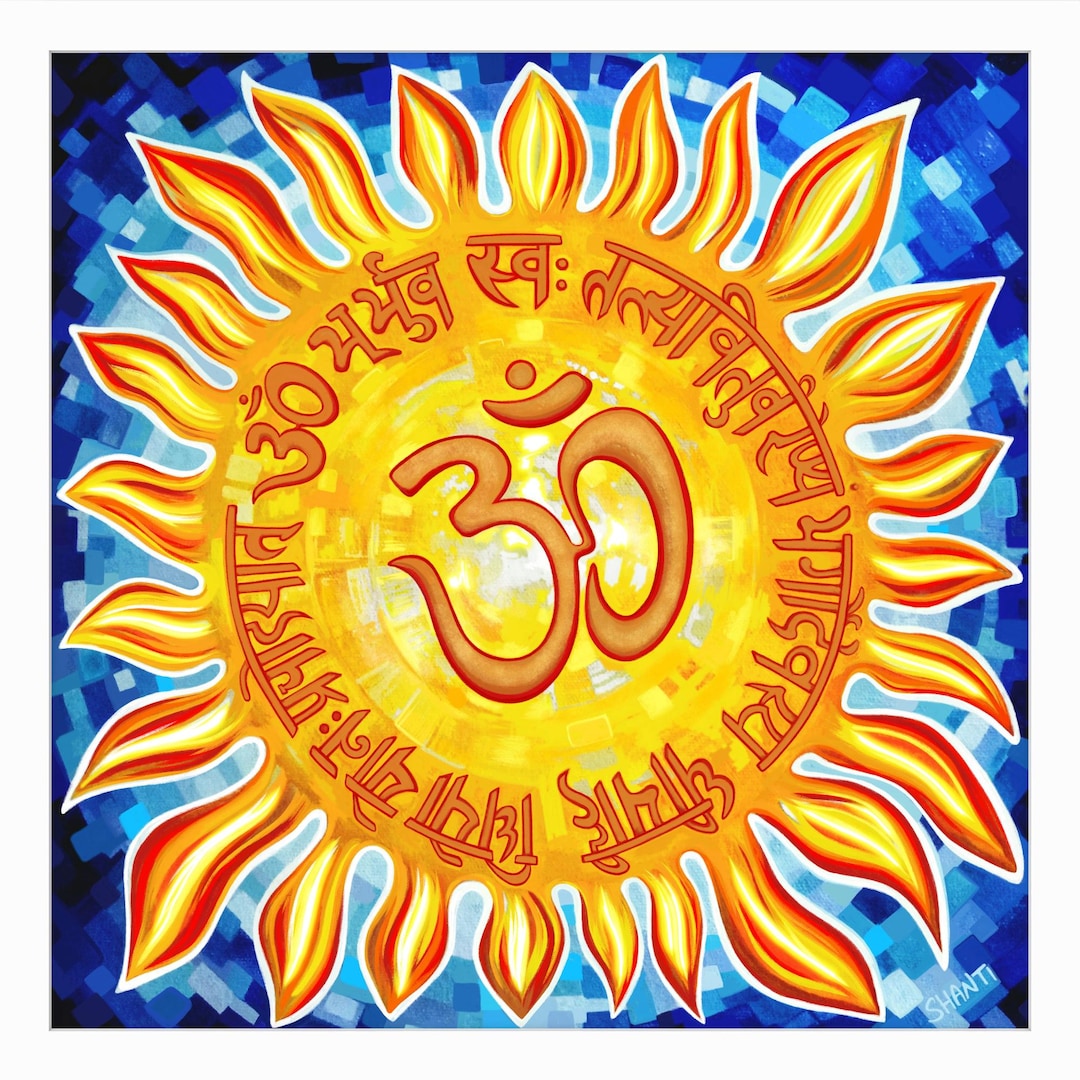 Om Gayatri Mantra Sticker: Waterproof Vinyl Decal - Etsy