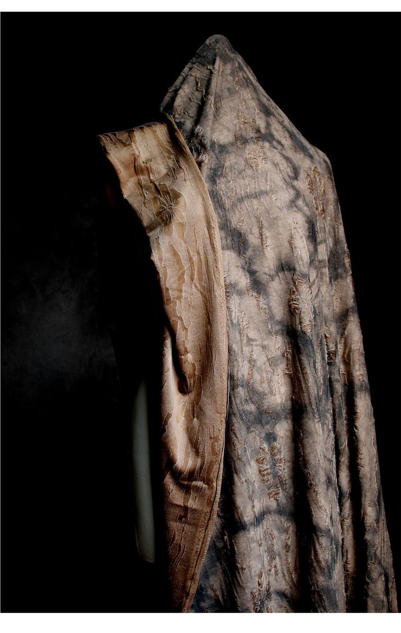 1.8 Meters Wide Dark Brown Tree Bark Tattered Tie Dyeing Vintage Fabric ...