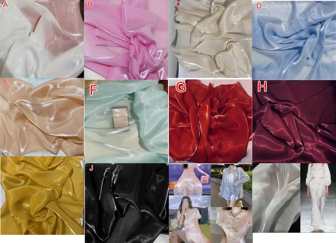 Semi Transparent Satin Ice Silk Fabric Breathable Large - Etsy