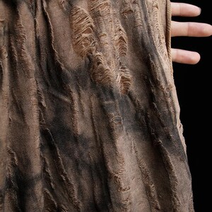 1.8 Meters Wide Dark Brown Tree Bark Tattered Tie Dyeing Vintage Fabric ...