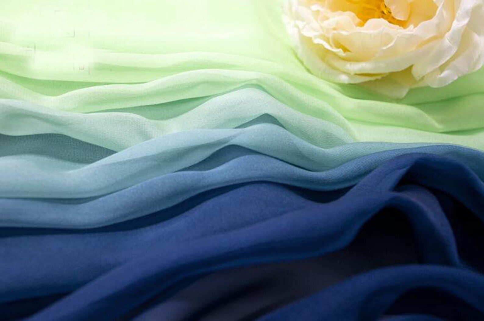 1x1.5 Meters Wide Green Blue Gradient Fabric Diy Sewing Child Dance ...