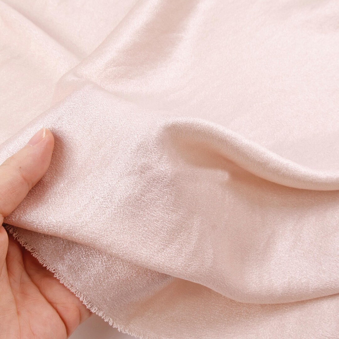 Glossy Naked Pink Elastic Luster Texture Drooping Linen Yarn Fabric ...