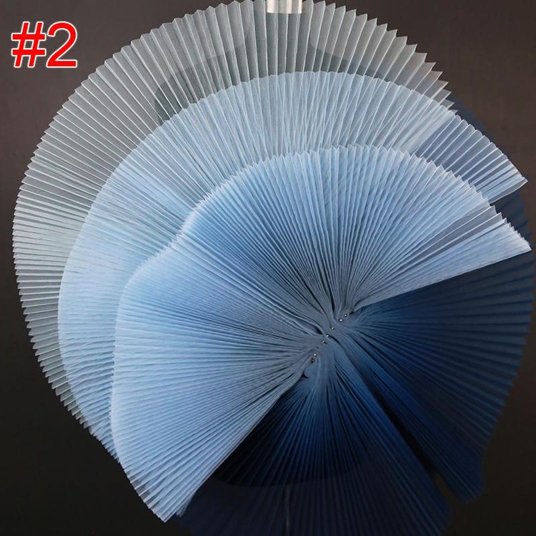 1.5 Meters Wide Organ Pleated Ruffle Gradient Hard Stiff Mesh Fabric ...