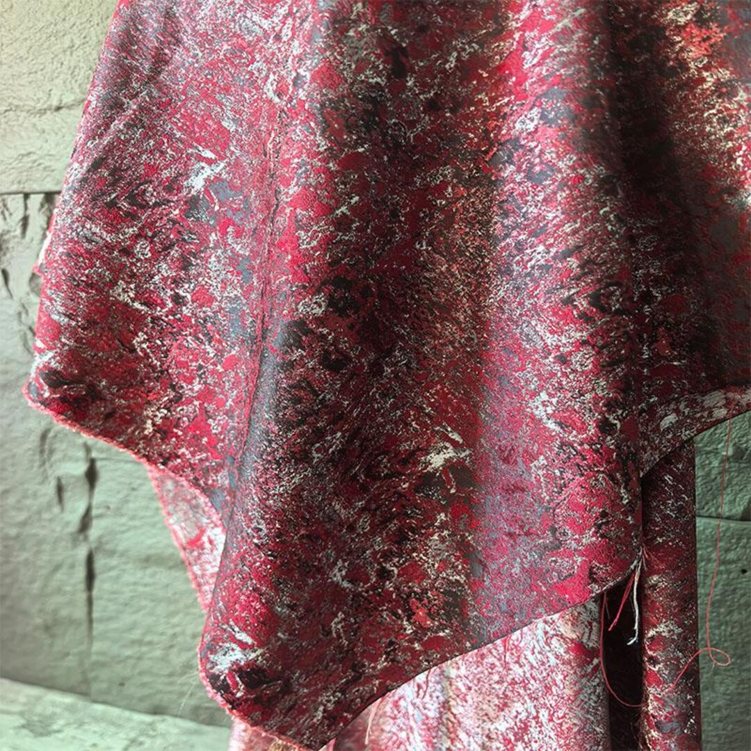 1.45 Meters Wide Shinny Red Texture Jacquard Sparkling Fabric Evening ...