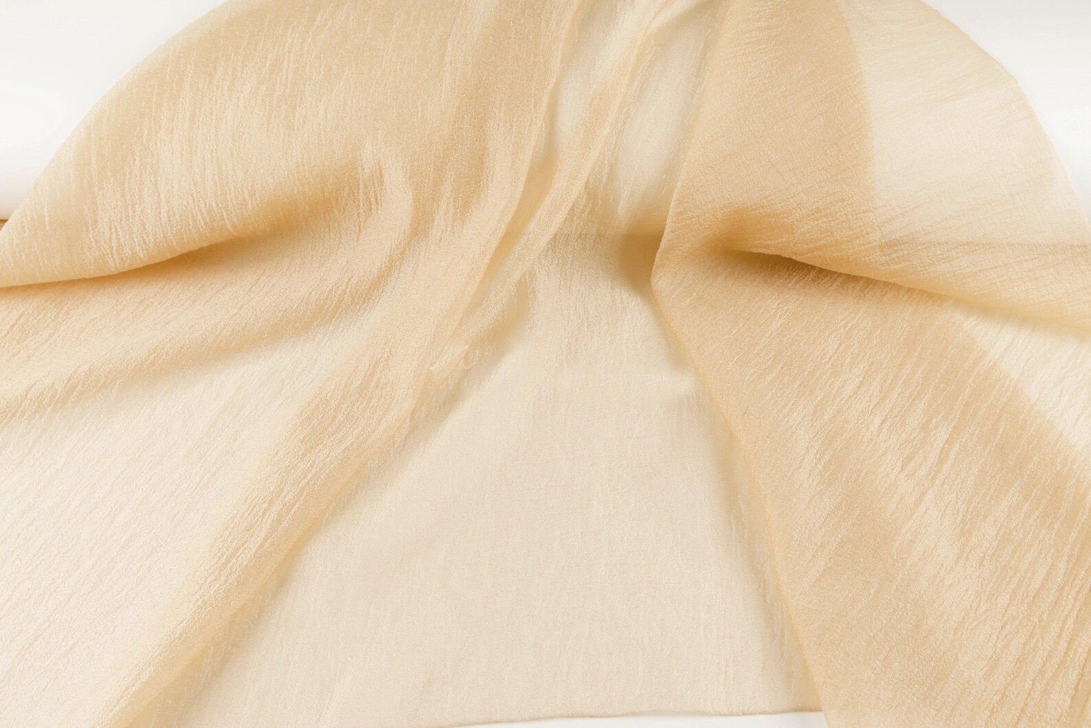 Pearlescent Luster Glossy Light Golden Camel Flowing Yarn Fabric Dress ...