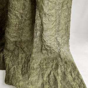 1.5 Meters Wide Green Wrinkled Texture Lightweight Cotton Blend Fabric ...