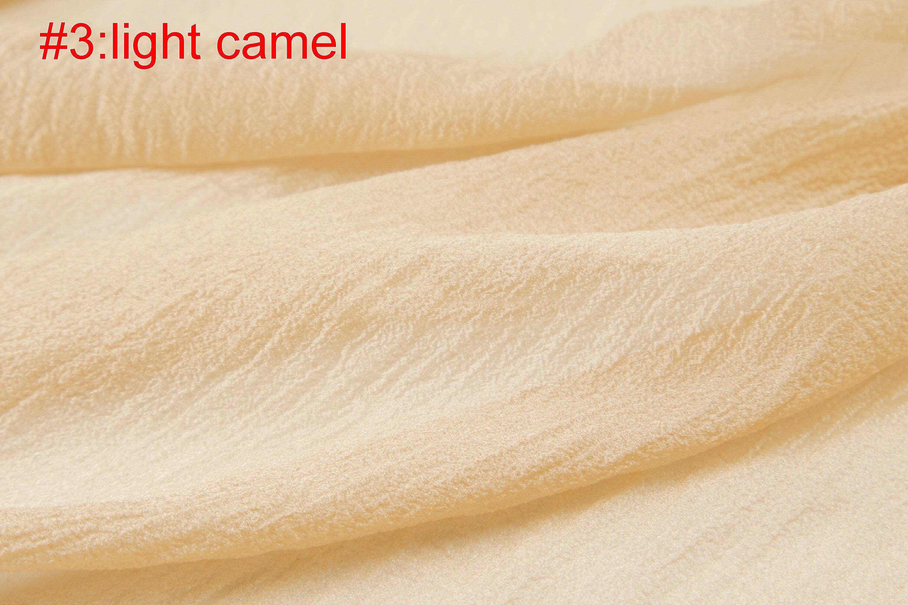 Pearlescent Luster Glossy Light Golden Camel Flowing Yarn Fabric Dress ...
