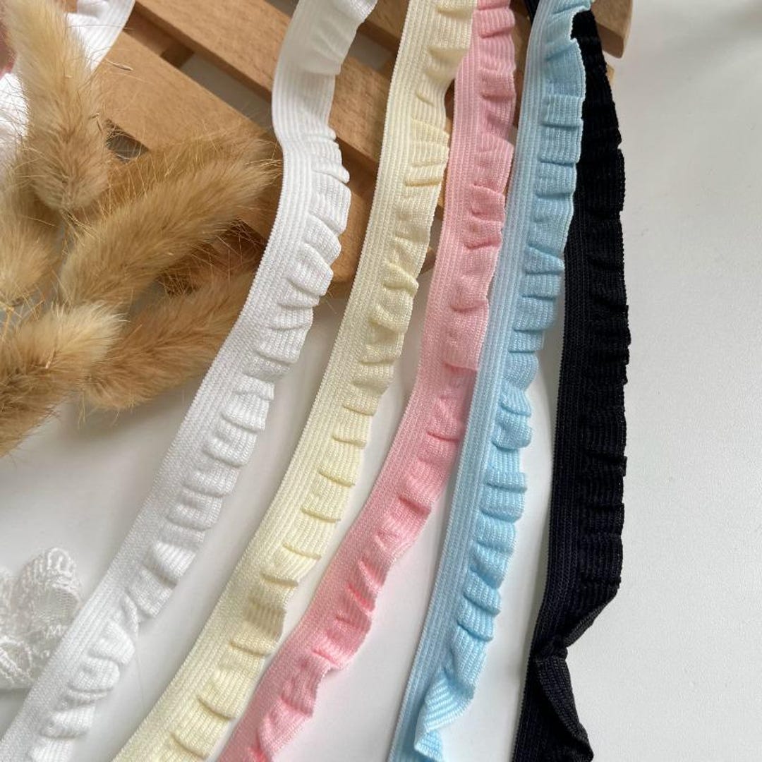 Wrinkled Elastic Fungus Fabric Lace Trim Ribbon Pet Doll Clothes Socks ...