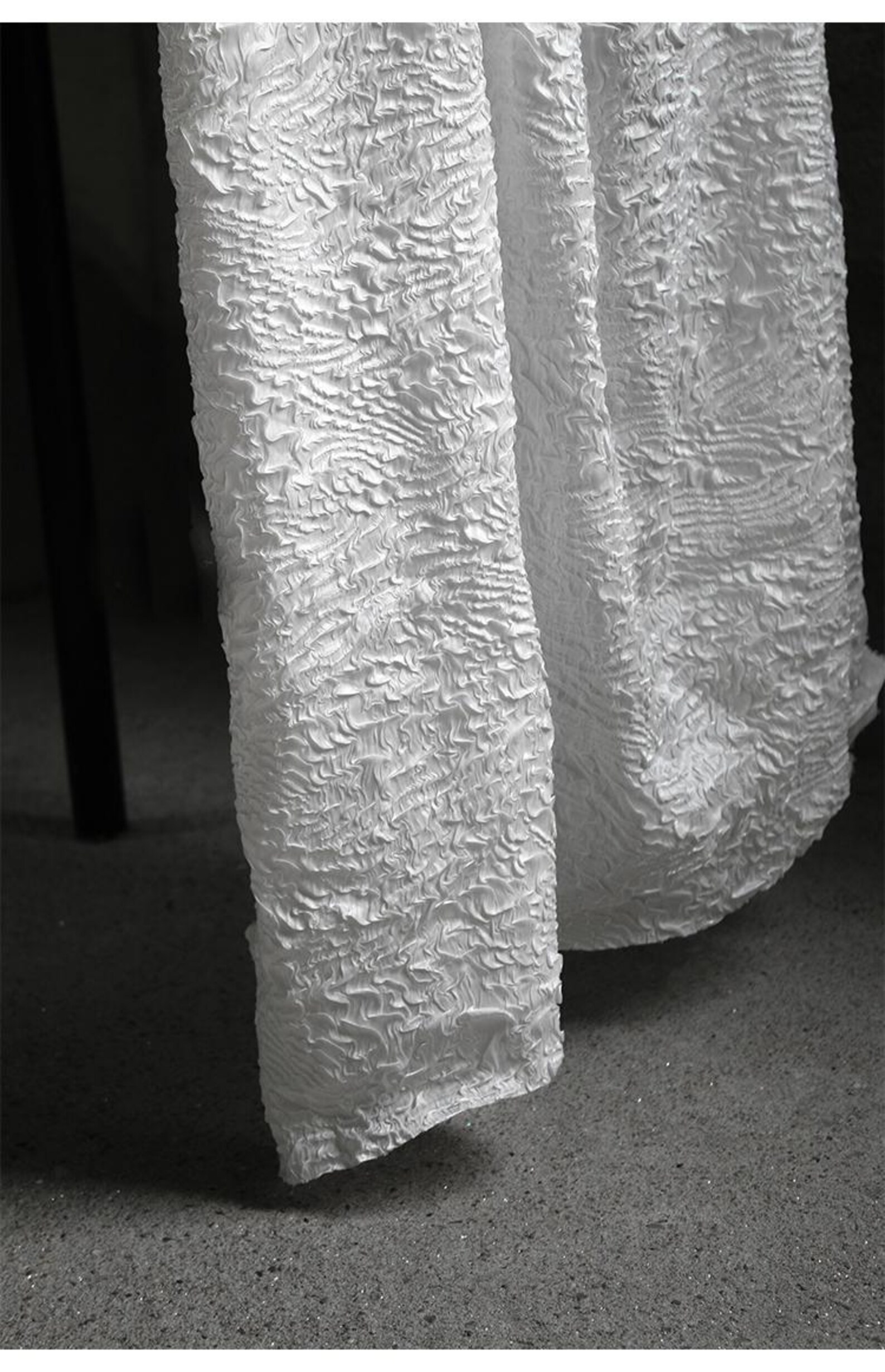 1.5 Meters Wide Ivory Water Ripple Irregular Texture Folded Satin ...