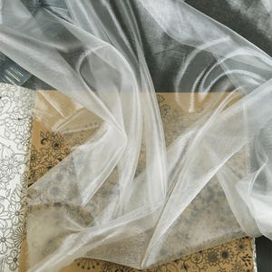 1.43 Meters Wide See Through Transparent Glass Yarn Fabric Slightly ...