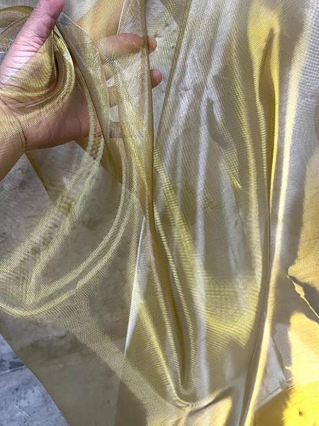 1.4 Meters Wide Gold Silver Nylon Plasticity Metal Wire Hard Stiff Mesh ...