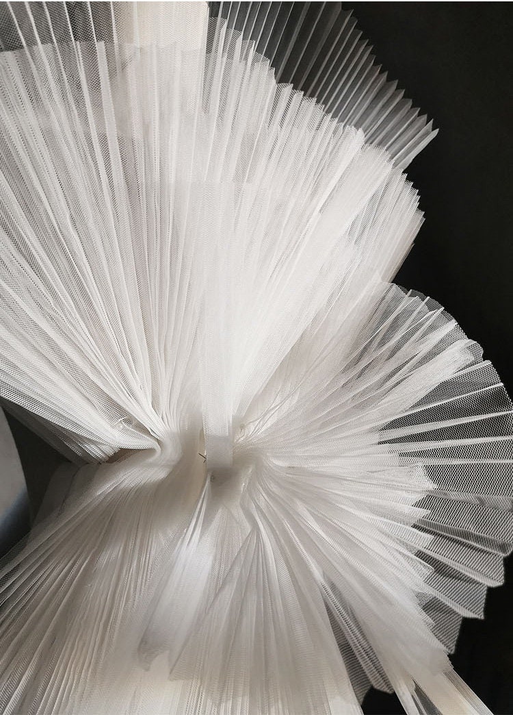 Black/white Organza Hard Stiff Mesh Handmade Dress Skirt Texture ...