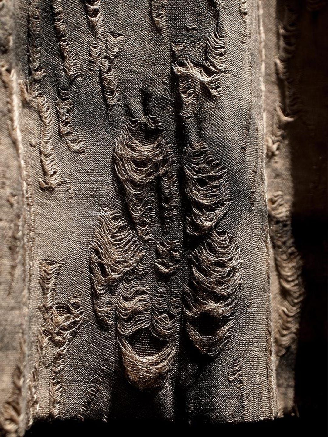 1.8 Meters Wide Dark Brown Tree Bark Tattered Tie Dyeing Vintage Fabric ...