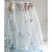 Blue Flower Soft Mesh Gauze Gradient Yarn Fabric Wedding Dress Party ...
