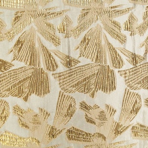 Gold Thread Jacquard Texture Woven Brocade Fabric Wedding Party Evening ...