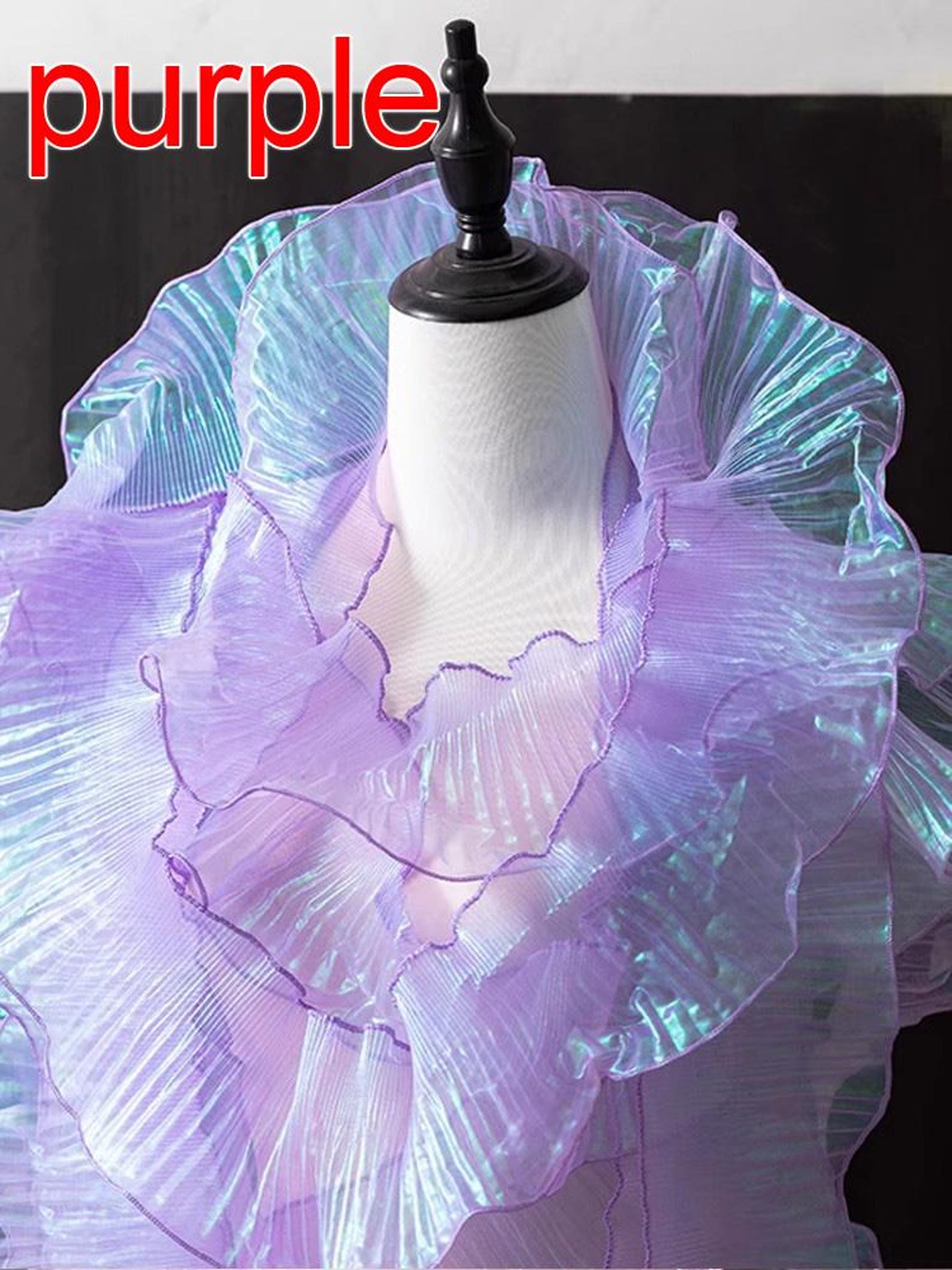 5 Meters 12cm 4.72 Inches Wide 11 Colors Gauze Tulle Ruffle Wrinkle ...