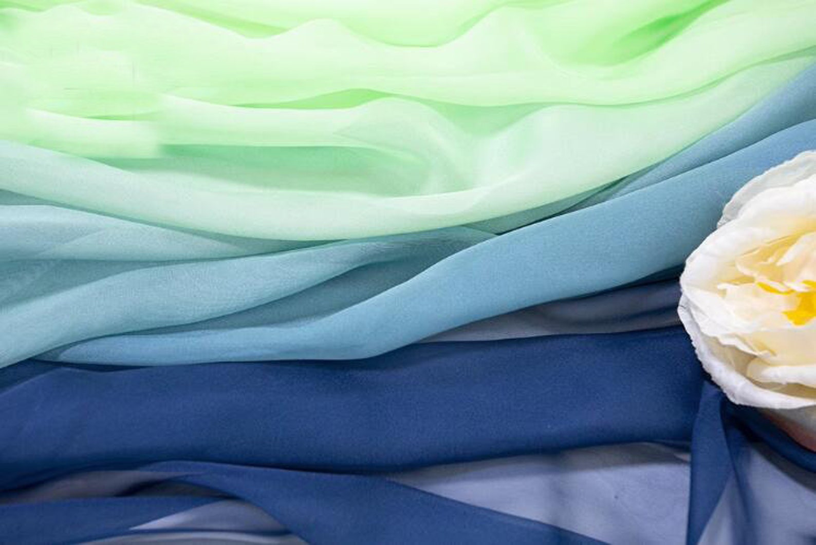 1x1.5 Meters Wide Green Blue Gradient Fabric Diy Sewing Child Dance ...