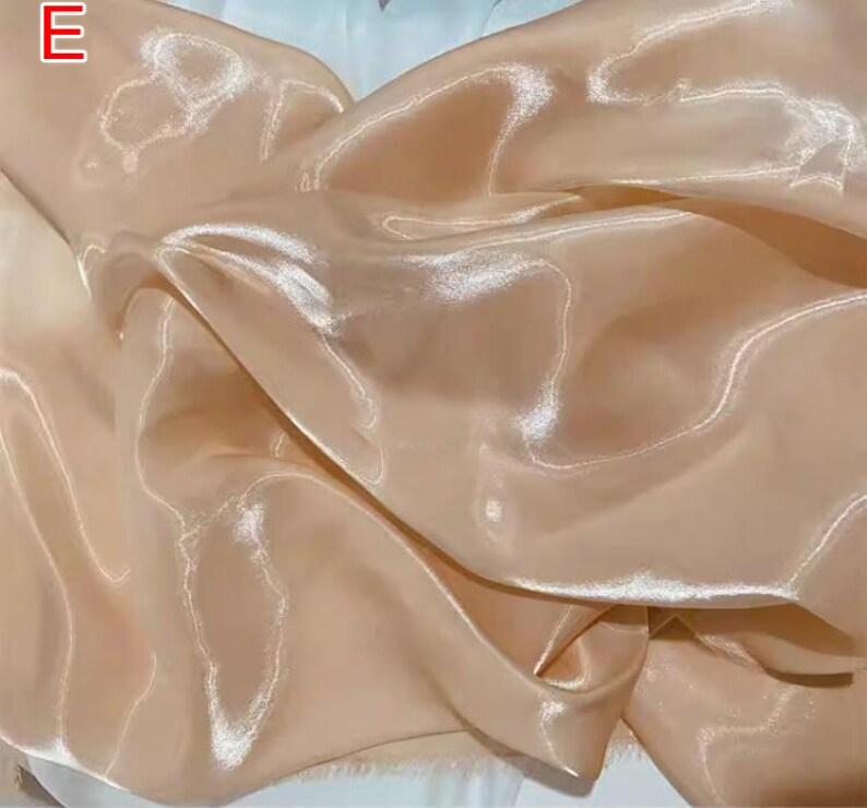 Semi Transparent Satin Ice Silk Fabric Breathable Large - Etsy
