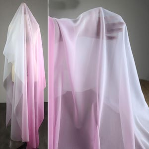 1.46 Meters Wide 8 Color Gradient Chiffon Semi Transparent Flowing ...