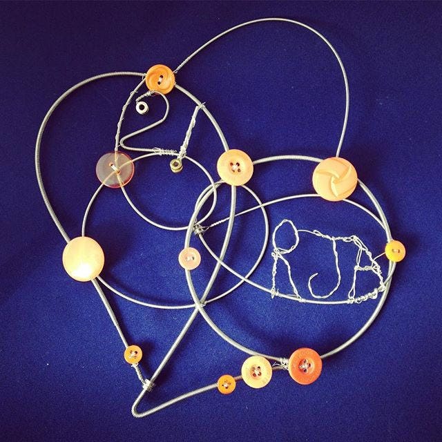 Wire Heart Decoration / Guitar Heartstring / Heart Home Decor / Ecoart ...