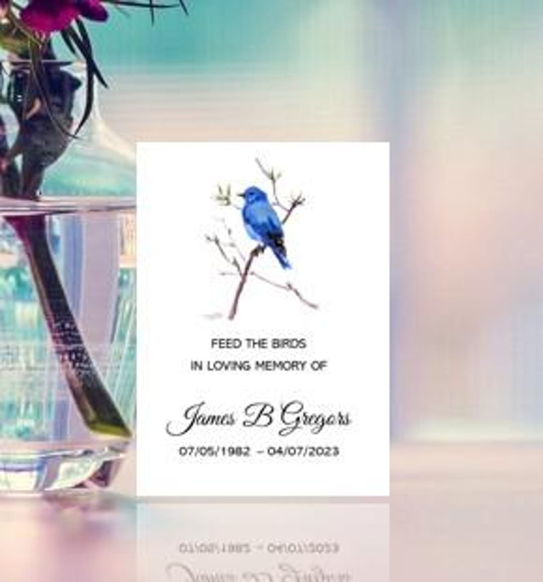Custom Funeral Bird Seed Packet Favors, Birdseed Envelopes Sympathy ...