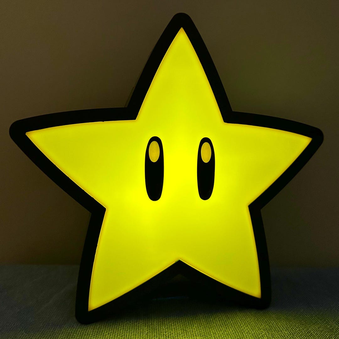 Nintendo Super Mario 2019 Star Projector Night Light Lamp WORKING EUC ...