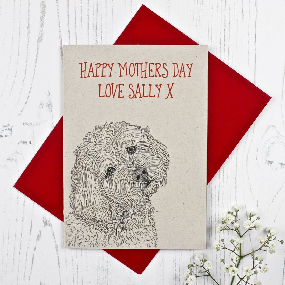 Personalised Cockapoo Mother's Day Card - Etsy