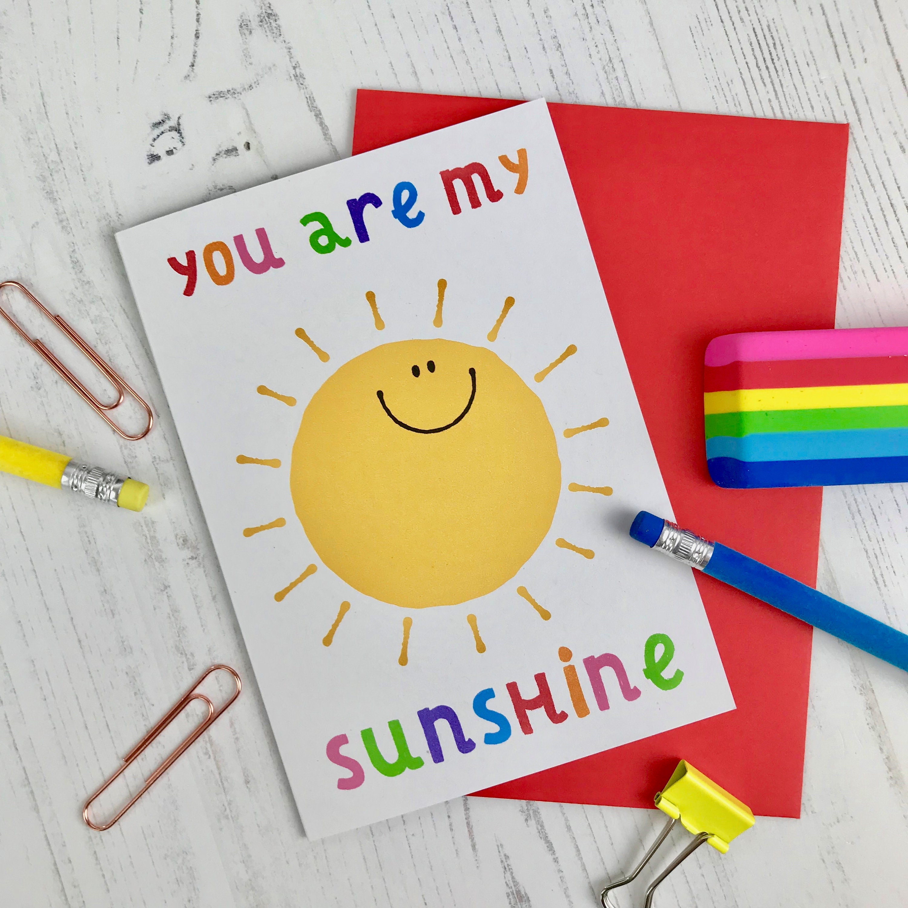 You Are My Sunshine Greetings Card | Etsy
