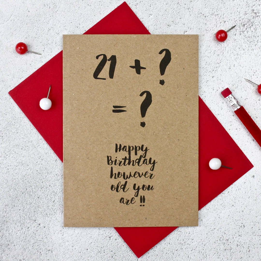 Funny 21 Again Birthday Greetings Card - Etsy Canada