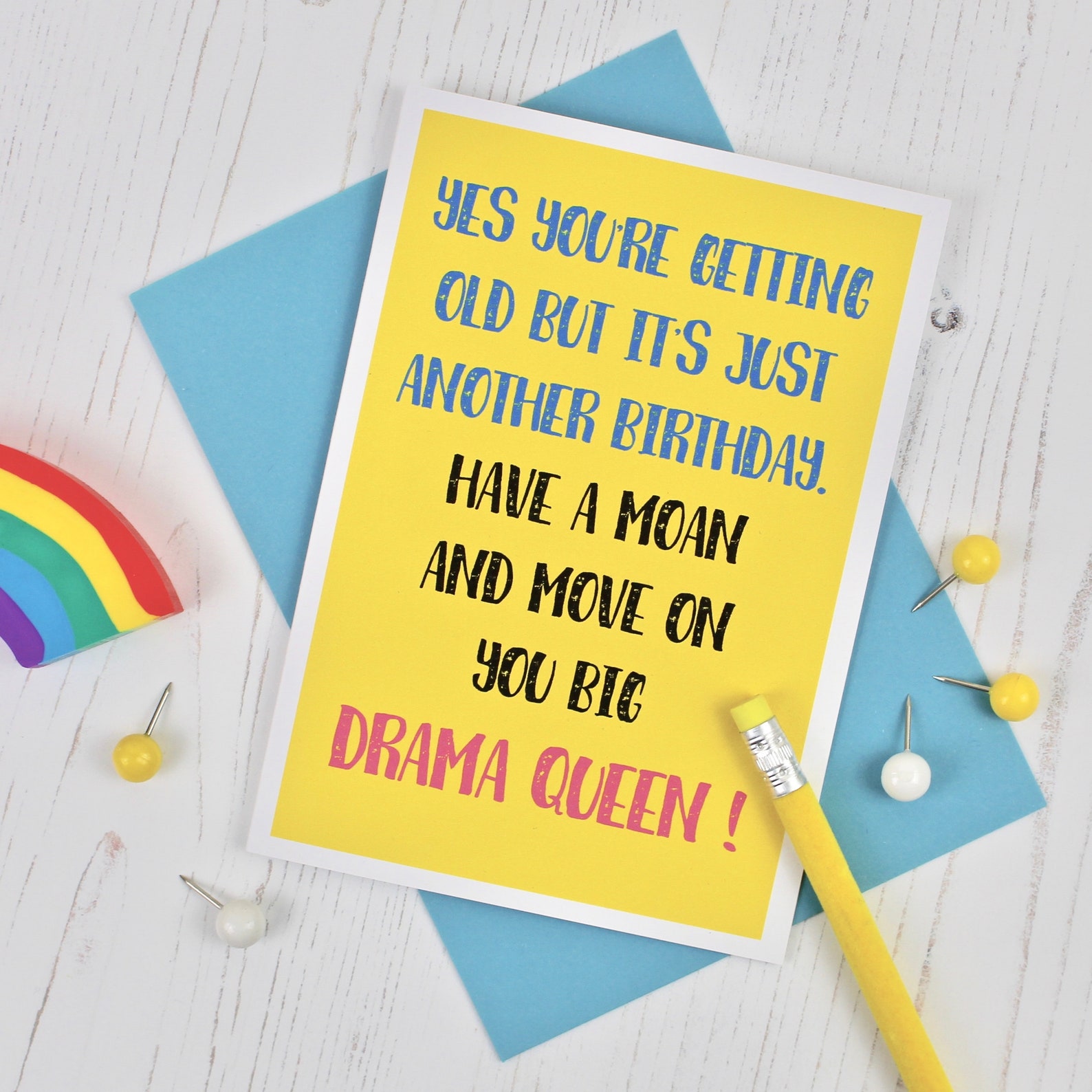 Funny Drama Queen Birthday Greetings Card | Etsy