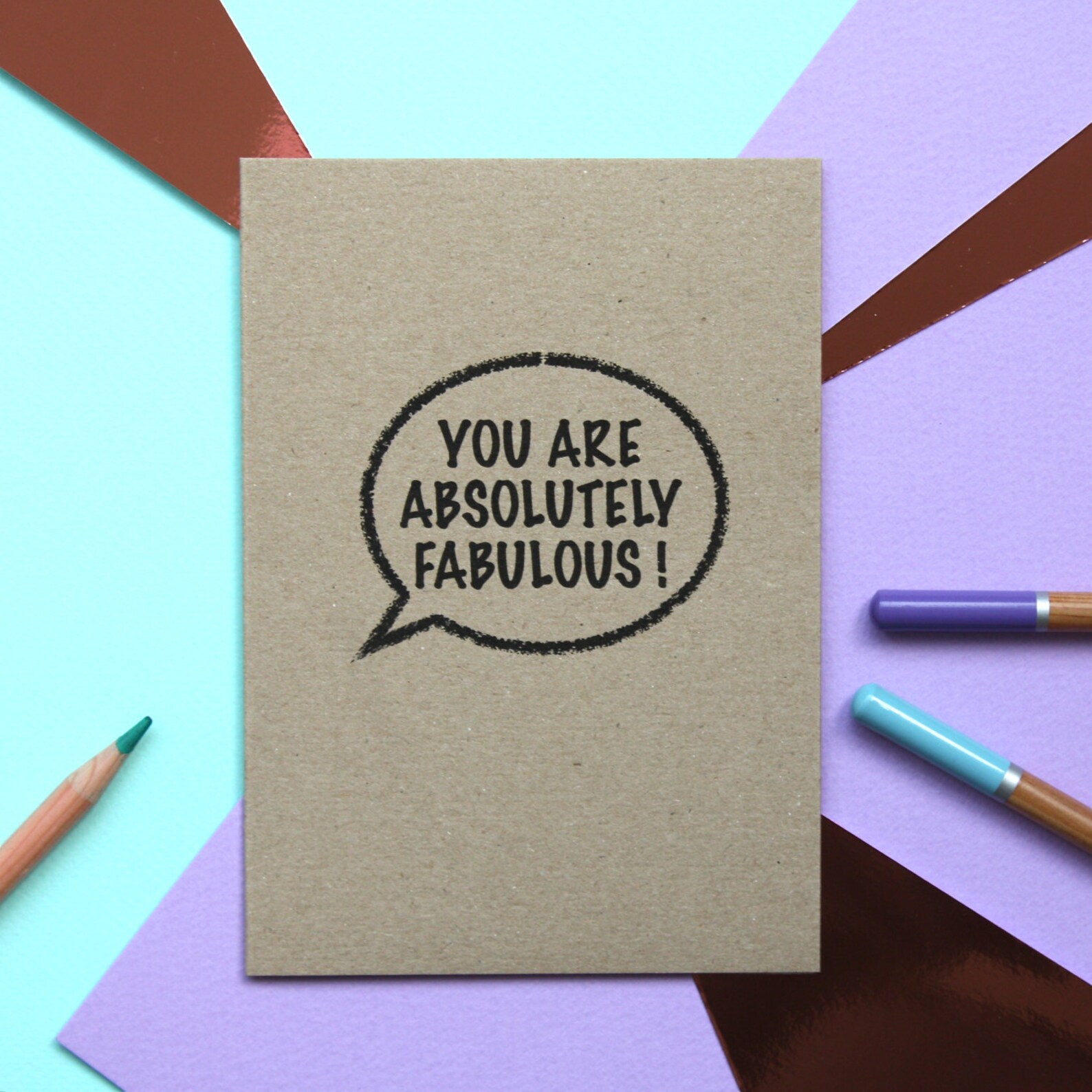 You Are Absolutely Fabulous Card | Etsy