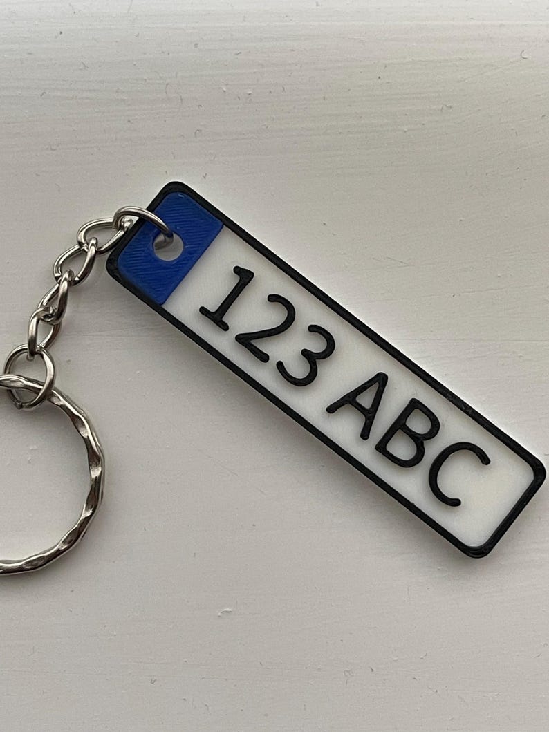 Custom Car Number Plate Keychain – Personalised Tag for EV Drivers ...