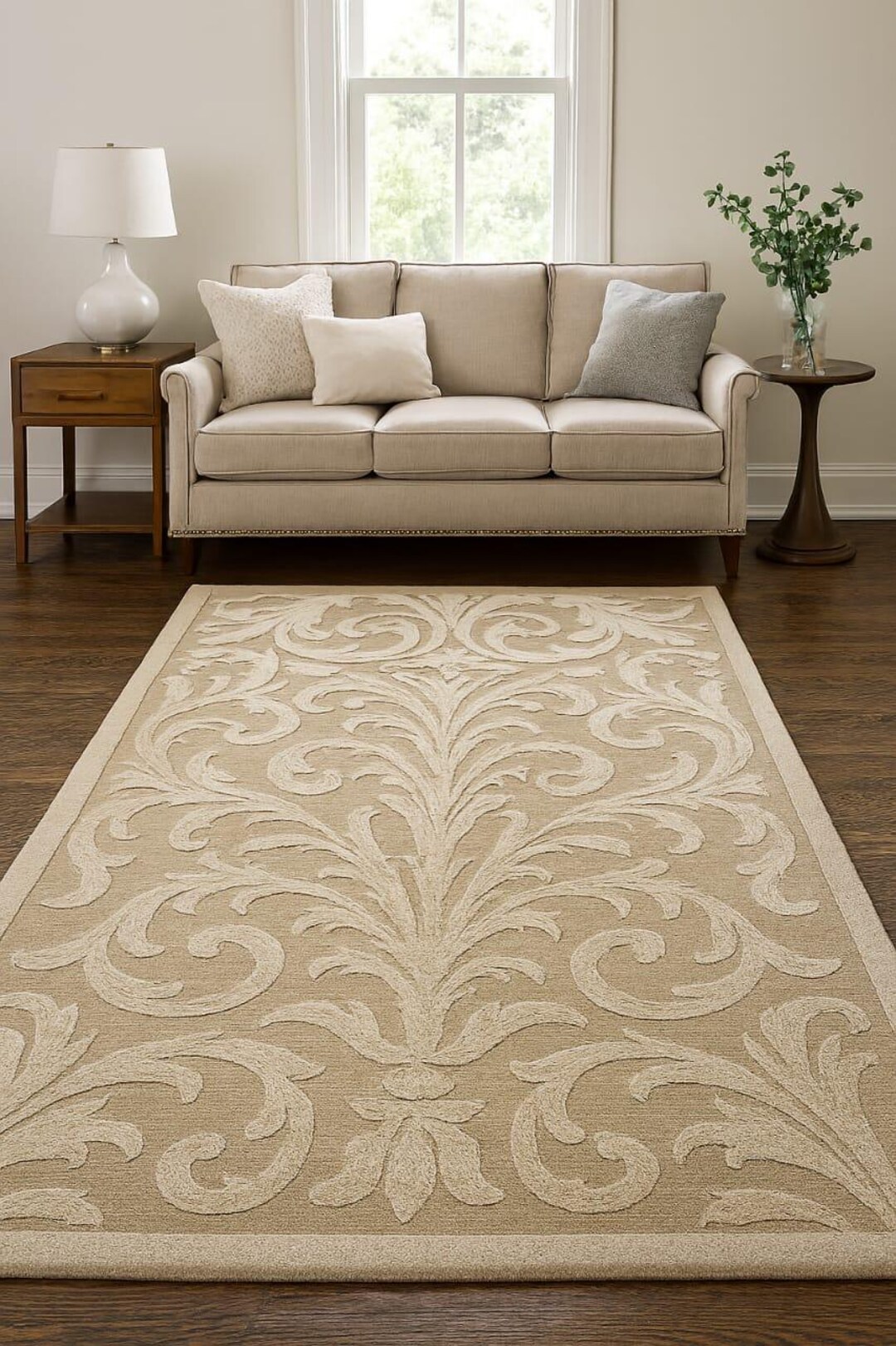 Premium Loop Cut Design Handmade Hand Tufted Rug High Low Rug for Home ...