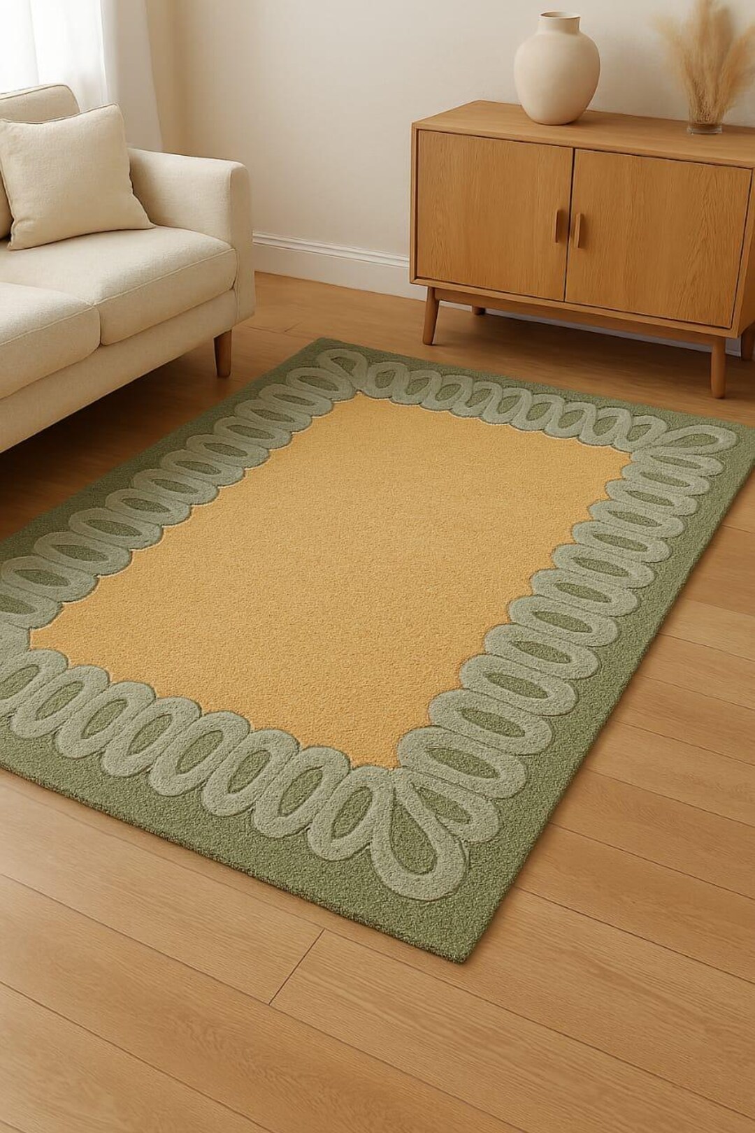 Modern Handmade Tufted Rug for Living Room Dining Room Bed Room Woollen ...