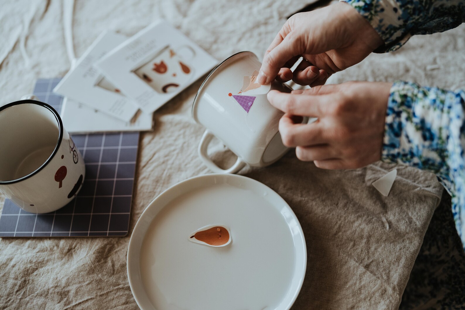 Shapes Porcelain Sticker - Etsy