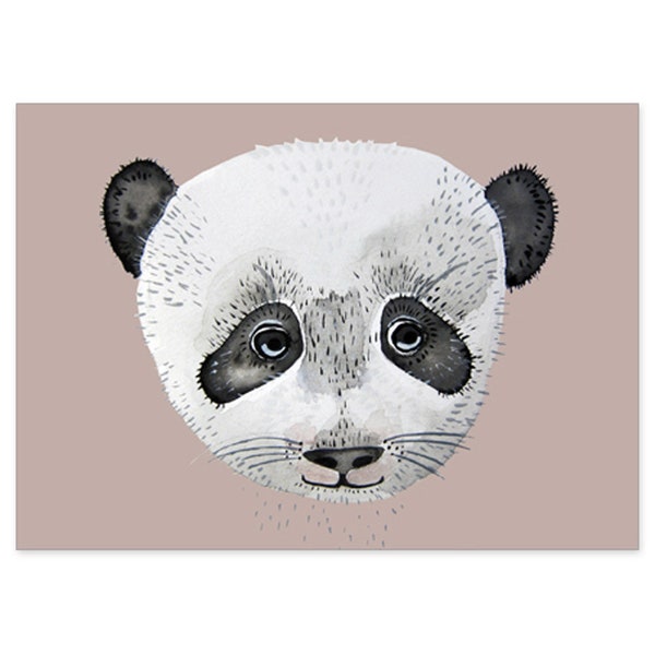 Panda Postcard - Etsy