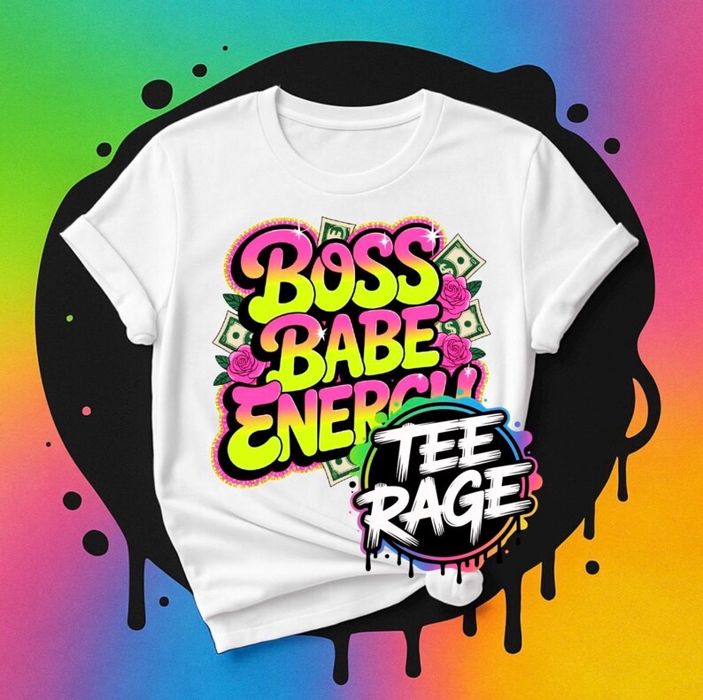 Boss Babe Energy PNG, Graffiti Money Roses Digital Download, Girl Power ...
