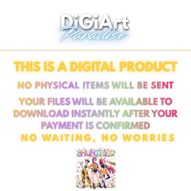 Huntrix Easter Day PNG | Happy Easter Png | Kpop Demon Hunters Easter ...