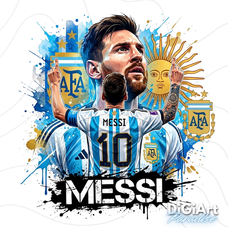 Messi Art World Cup - Etsy