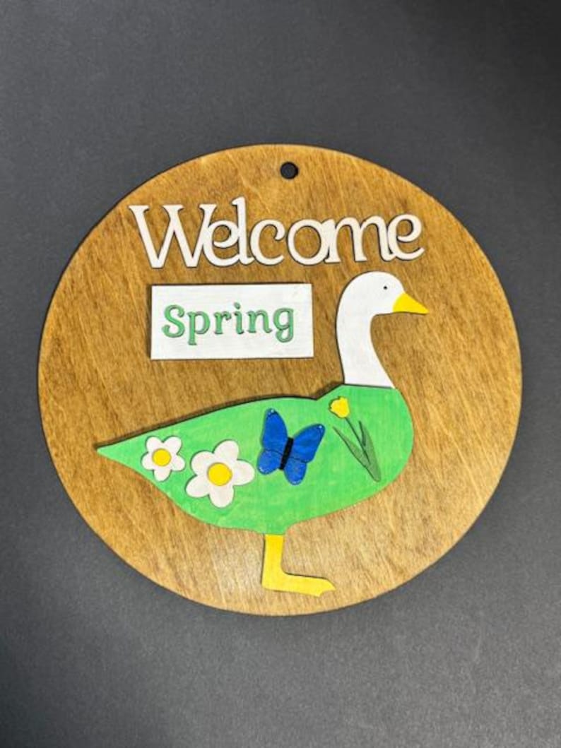 Interchangeable Seasons Goose Sign | Changeable Wooden Sign With ...