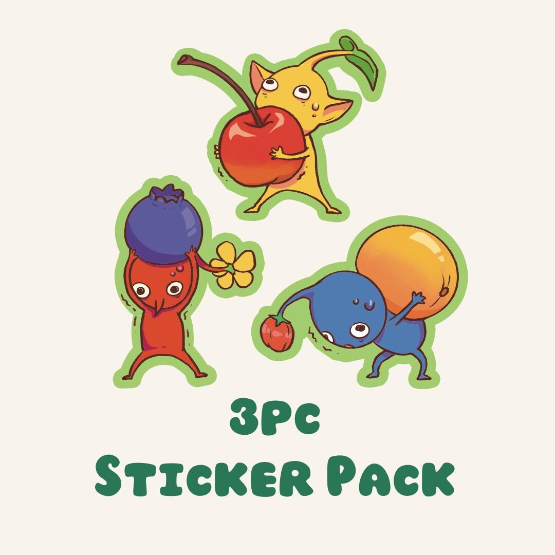 Its Too Heavy! Pikmin Sticker Pack - Etsy