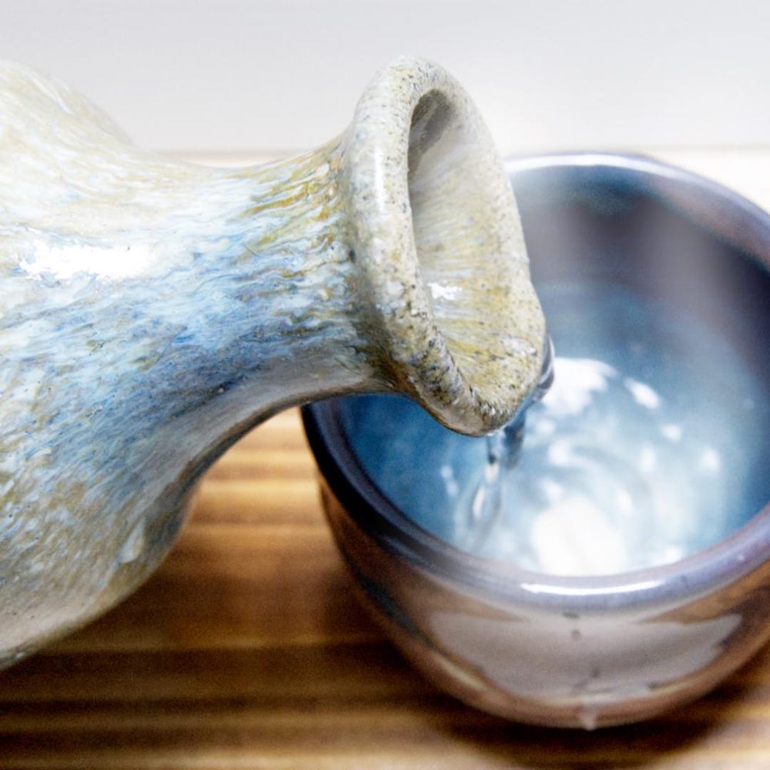Sake bottle cups hot pottery set dad him Birthday gift gifts japanese ...