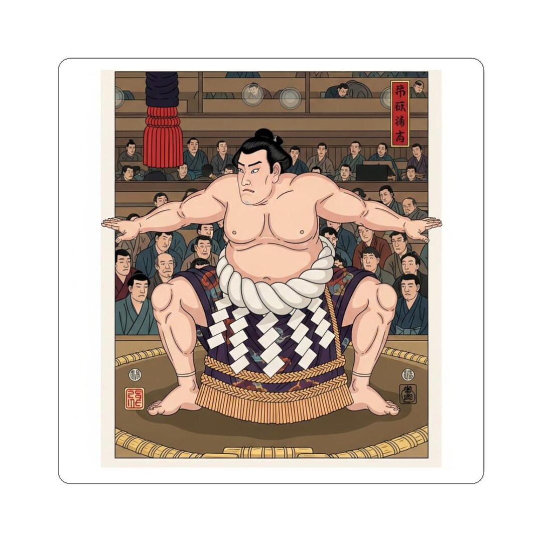 Sumo Wrestler Kiss-cut Stickers | Japanese Culture Art, Laptop Decor ...
