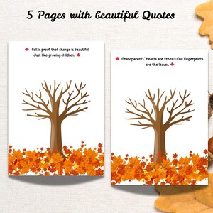 Fingerprint Keepsake Printables / Fall / Autumn Tree Thumbprints Craft ...