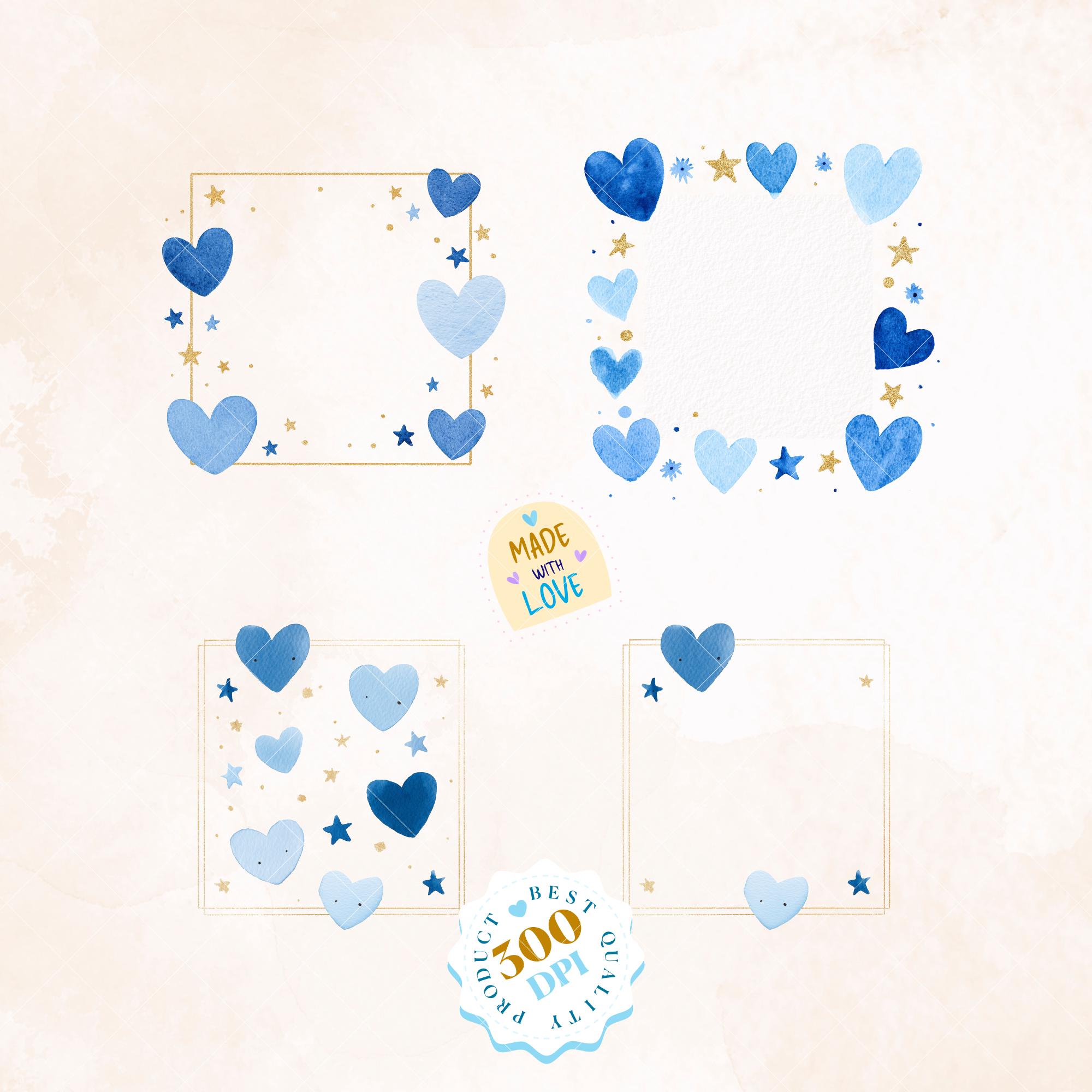 Blue Baby Animals Clipart Bundle: Boy Baby Shower Decorations (PNG ...