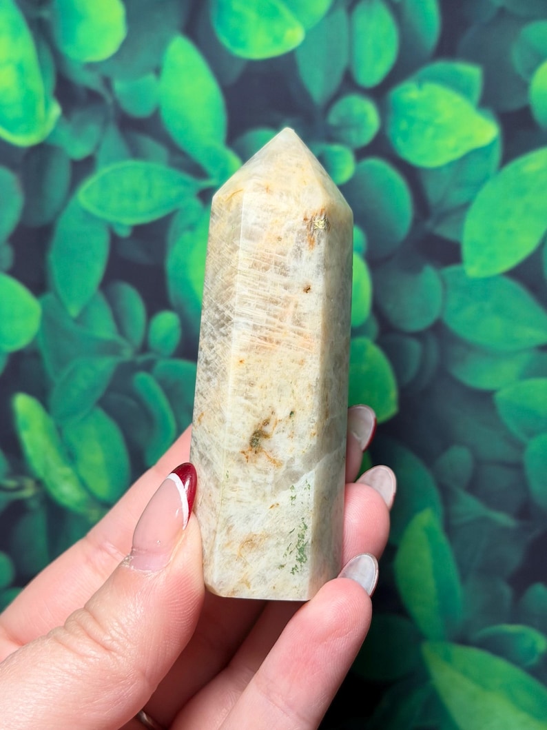 Moonstone Tower - Crystal - Imperfect - Blue Flash - Polished Gemstone ...