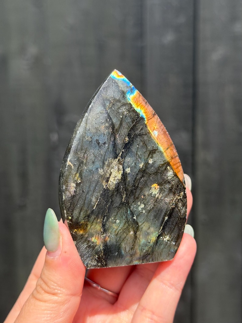 Spectrolite Freeform - Crystal - Purple, Orange & Blue Flash - Polished ...