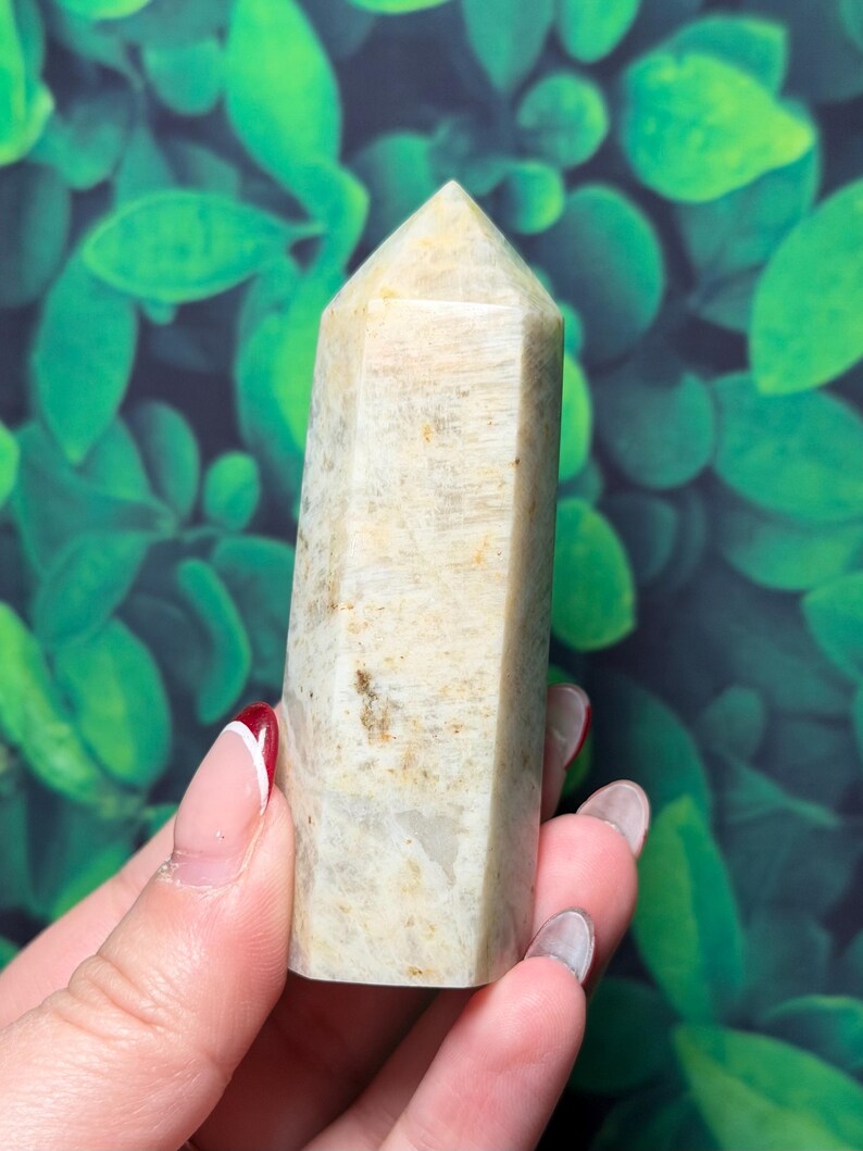 Moonstone Tower - Crystal - Imperfect - Blue Flash - Polished Gemstone ...